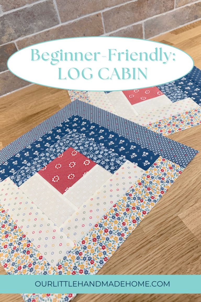 How To Make A Log Cabin Quilt Block 12 Beginner Tutorial